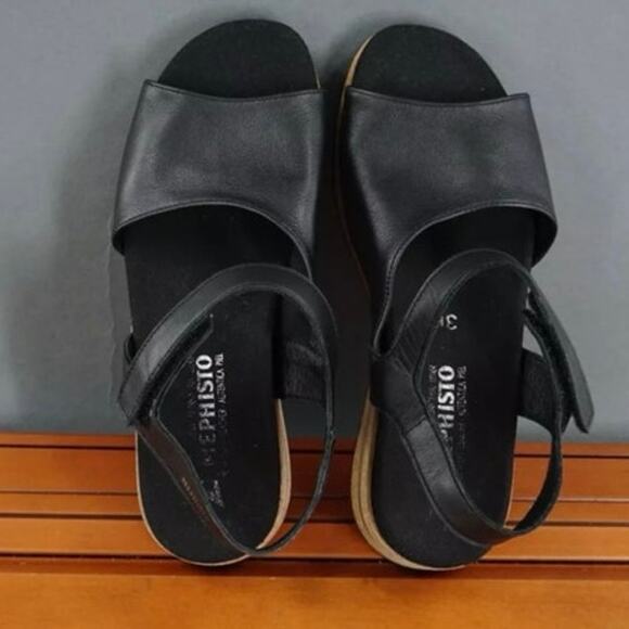 Mephisto | Shoes | Mephisto Joy Womens Shoe Black Leather Slingback ...
